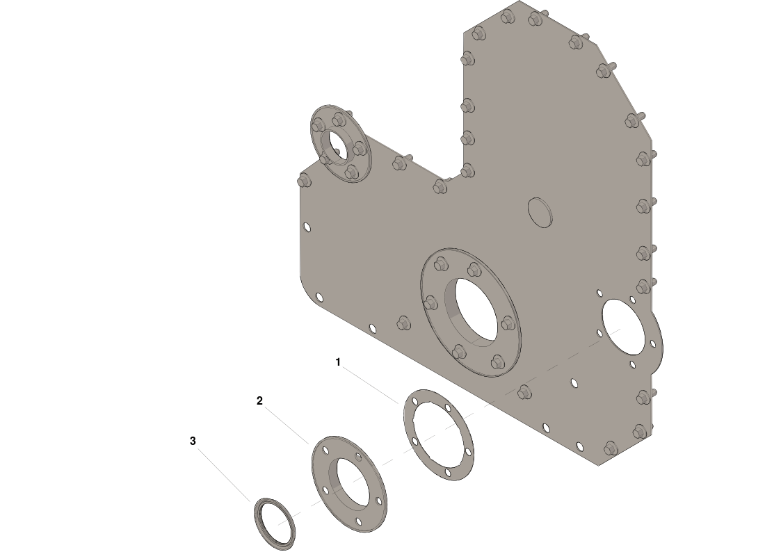 Kit Sello Cubierta Eje Leva Ism/Qsm/L10 Cummins 3804304-00 - Cummins